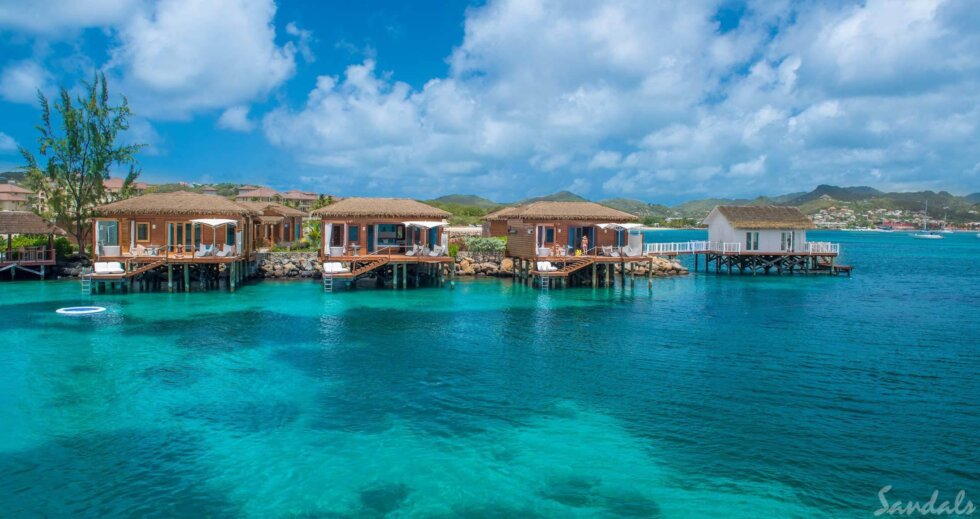 Overwater Bungalows in the Caribbean